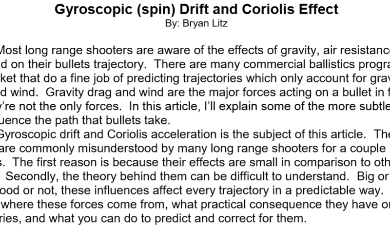 Education - Applied Ballistics